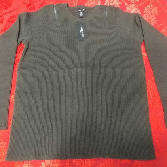 Kenneth Cole | Sweaters | Kenneth Cole New York Zip Shoulder Ribbed ...